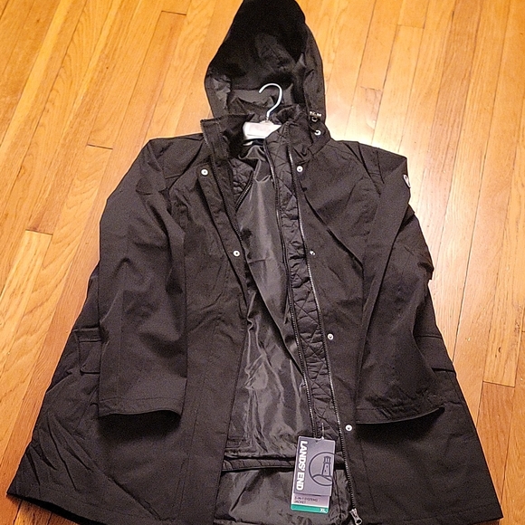 Lands' End | Jackets & Coats | New Lands End 3 In Black Jacket With ...